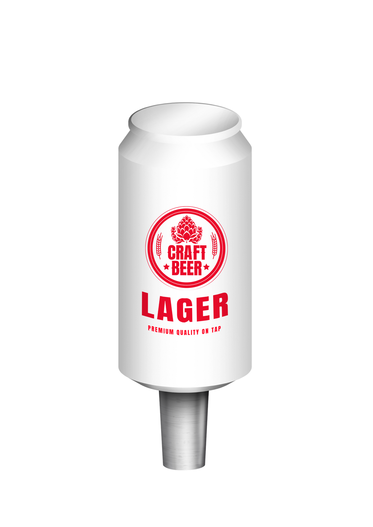 Branded Beer Can Tap Beer Handles — Beverage Time
